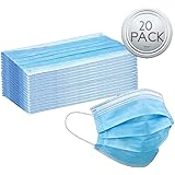 Amazon.com: 3 Ply Disposable Face Masks with Soft Ear Strap, Blue 50/Bx ...