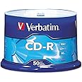Verbatim CD-R 700MB 80 Minute 52x Recordable Disc - 50 Pack Spindle Silver : Amazon.ca: Electronics