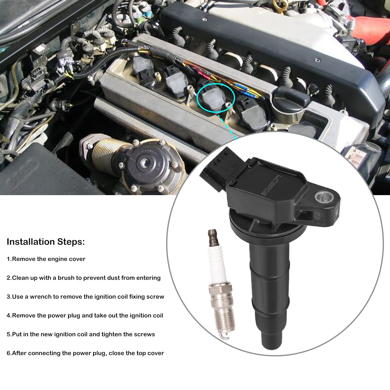 Mua Set of 4 Ignition Coil Pack Iridium Spark Plugs for Toyota Camry ...