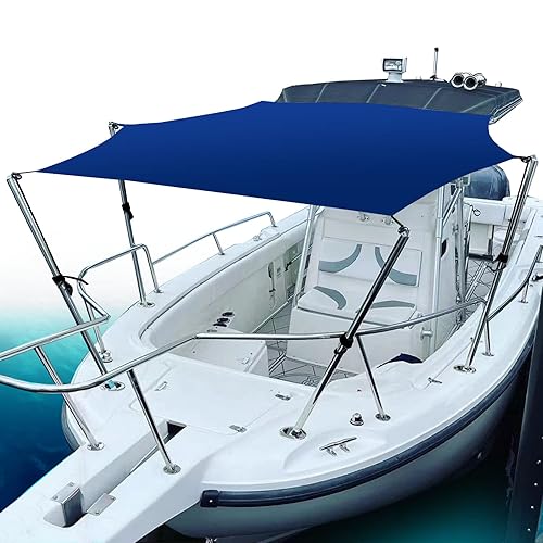 TeBaisea T-Top Boat Sun Shade Kit, Hexagonal Extension with 4 Stainless ...
