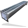 MASSLUNT 304 Stainless Steel Channel Drain with Galvanized Steel Drain ...