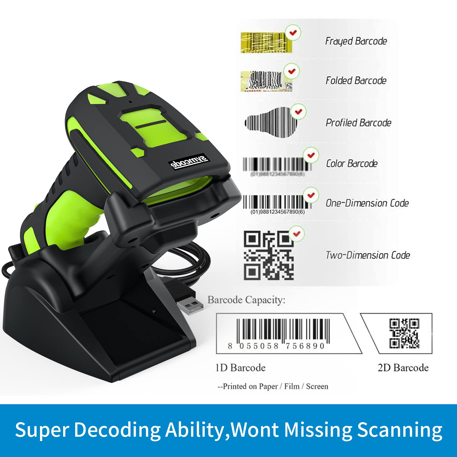 Mua 2D Bluetooth Industrial Barcode Scanner, Industrial Bar Code Reader ...
