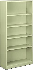 Amazon.com: HON Brigade Metal Bookcase - 5-Shelf Bookcase, 34-1/2w x 12 ...