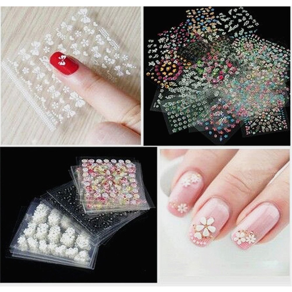 Amazon.com: ALLYDREW Fingernail Stickers Nail Art Nail Stickers Self ...
