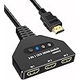 Amazon.com: HDMI Switch 3 in 1 Out 4K@60Hz, HDMI Splitter Switcher with 1.4 FT HDMI 2.0 Cable, 3 ...