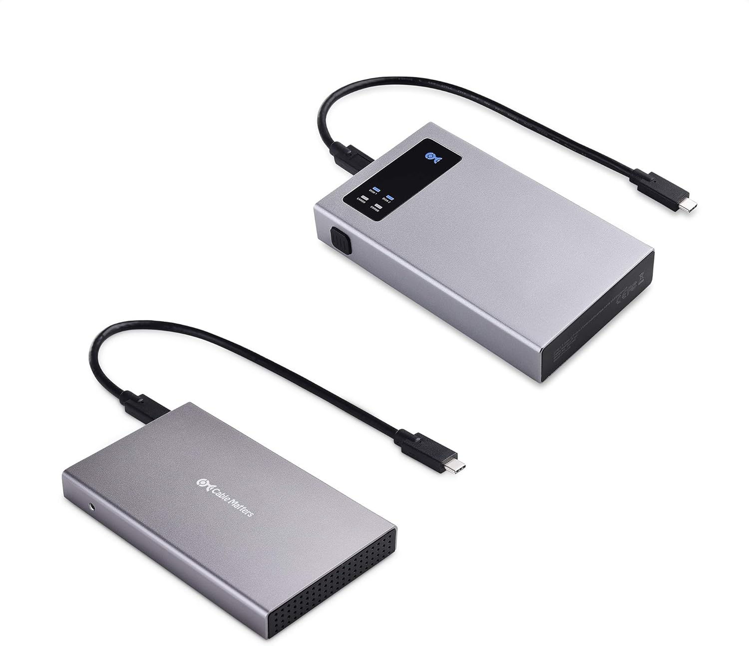 Amazon.com: Cable Matters 10Gbps Aluminum Dual Bay 2.5 Inch External ...