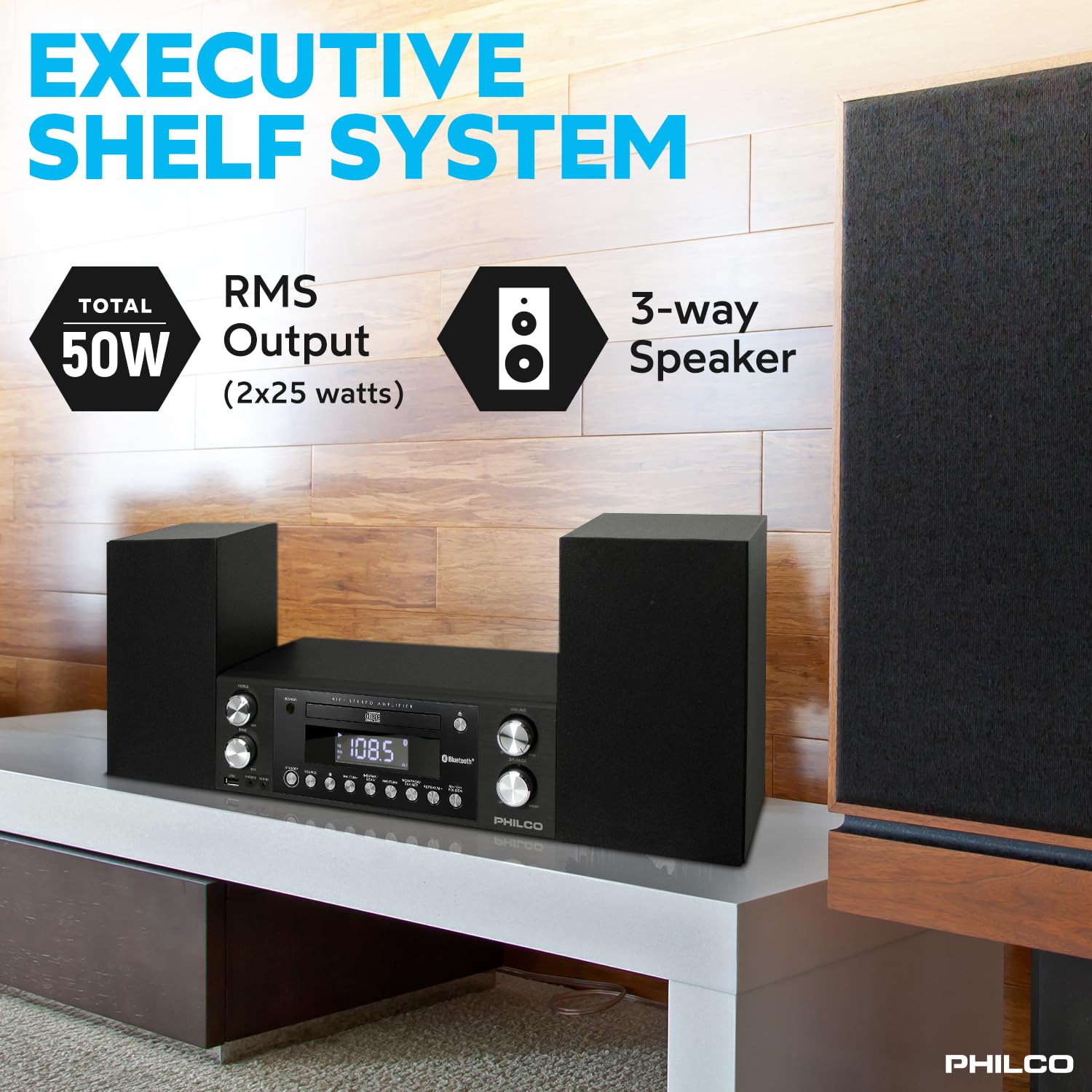 Mua Philco Executive Shelf System - All-in-One Bluetooth Home Stereo ...
