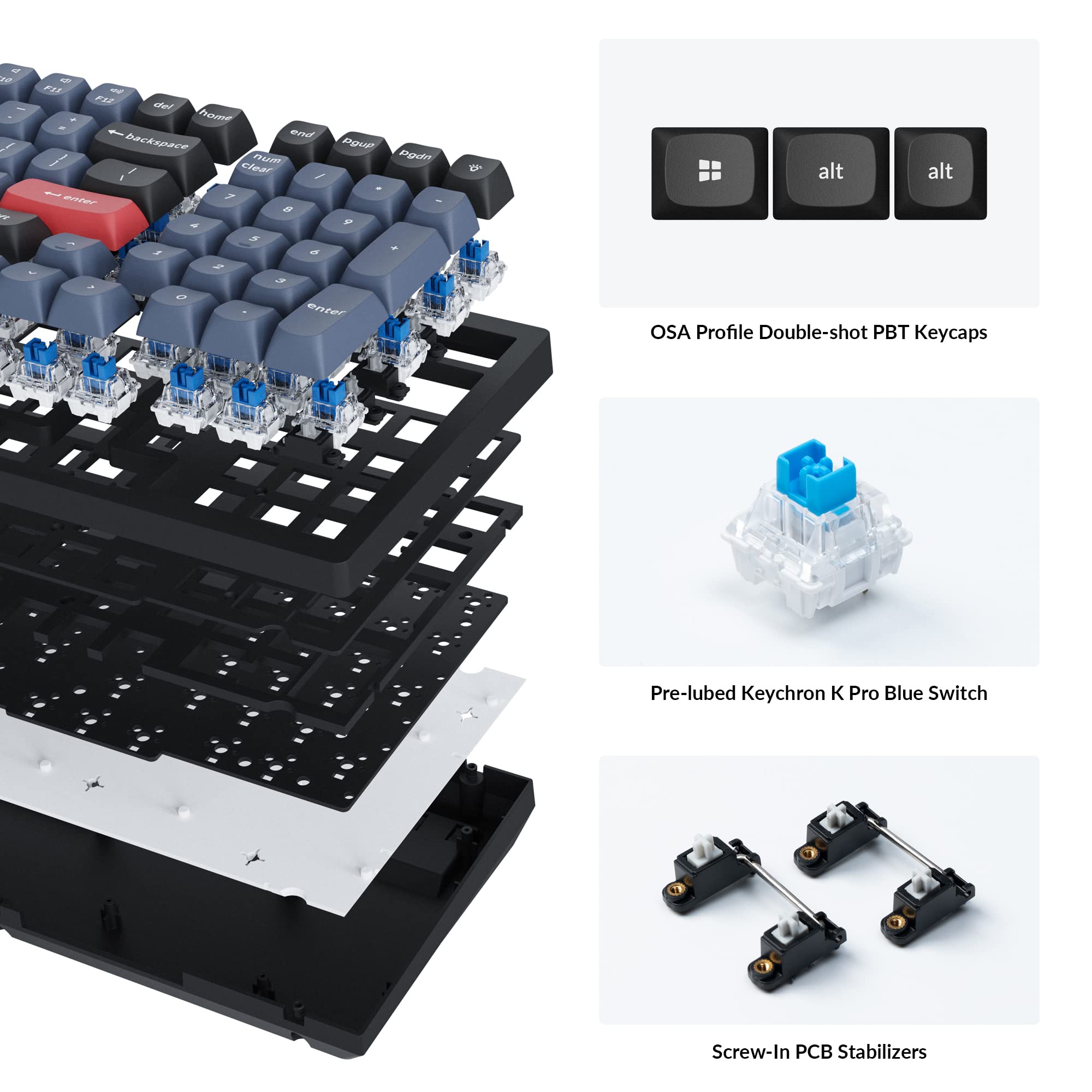 Mua K4 Pro Custom Wireless Mechanical Keyboard, 96 Keys Hot-swappable ...