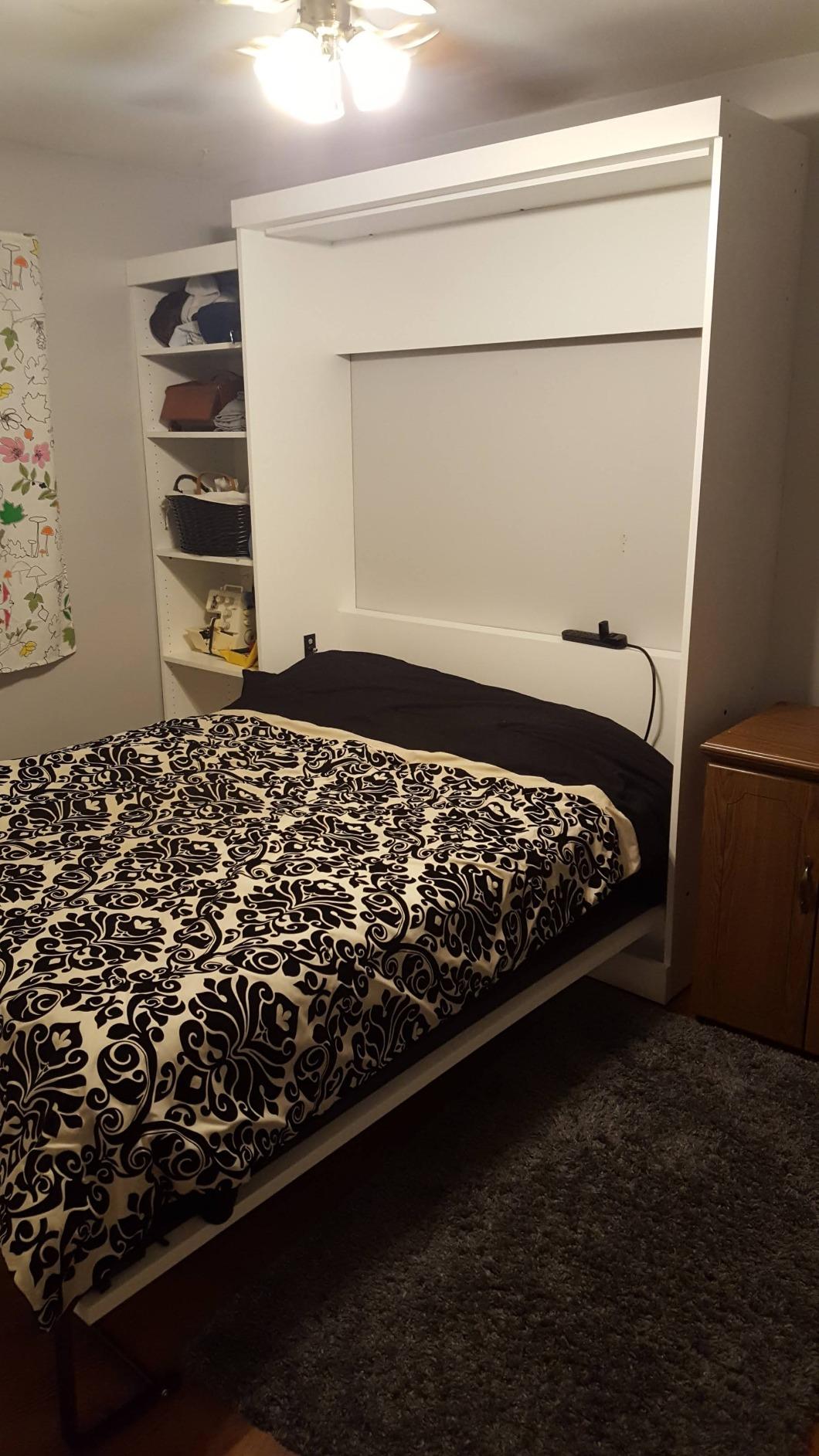 $56/mo - Finance Bestar Pur Full Size Murphy Bed with Shelving Unit ...