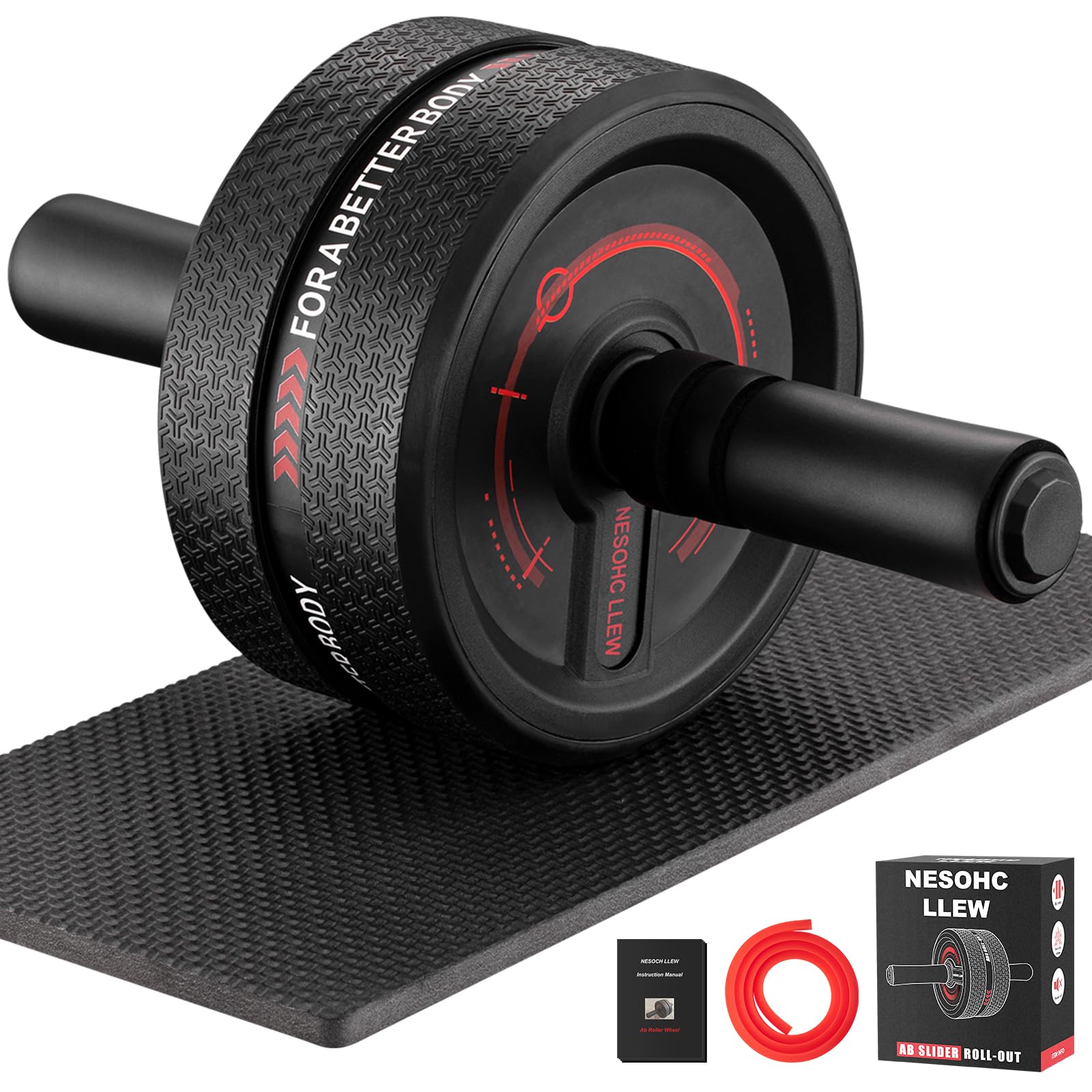 NESOHC-LLEW Upgraded Ab Roller Wheel. Abdominal Training Roller for Men ...