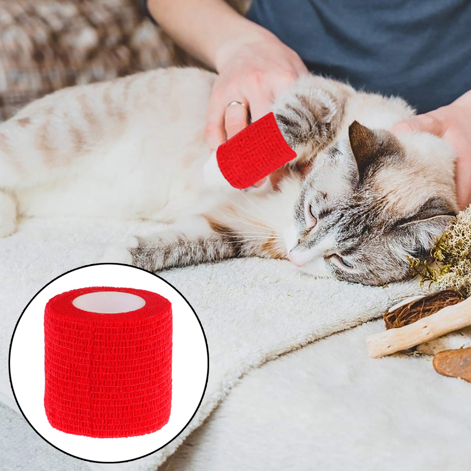 4 Packs Pet Vet Wrap Self Adherent Cohesive Bandages Bandage Tattoo ...