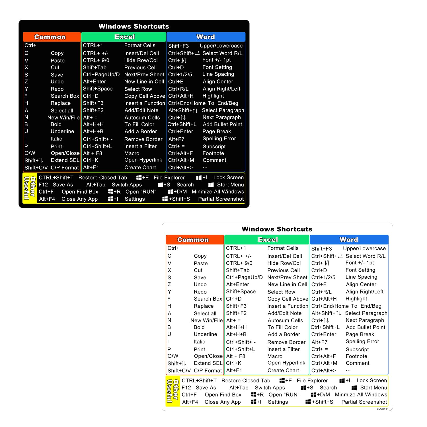 Mua 2 Pack Windows 11/10 Shortcut Sticker, Microsoft Windows + Word ...