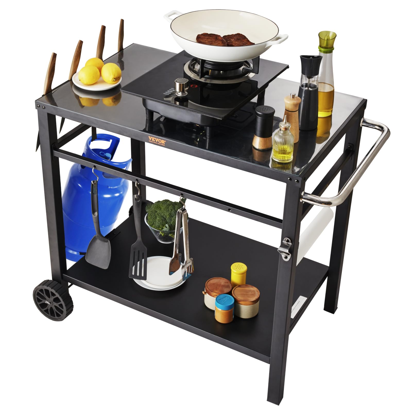 Mua VEVOR Serving Trolley, Kitchen Trolley, 100 x 64 x 83.5 cm, Outdoor ...