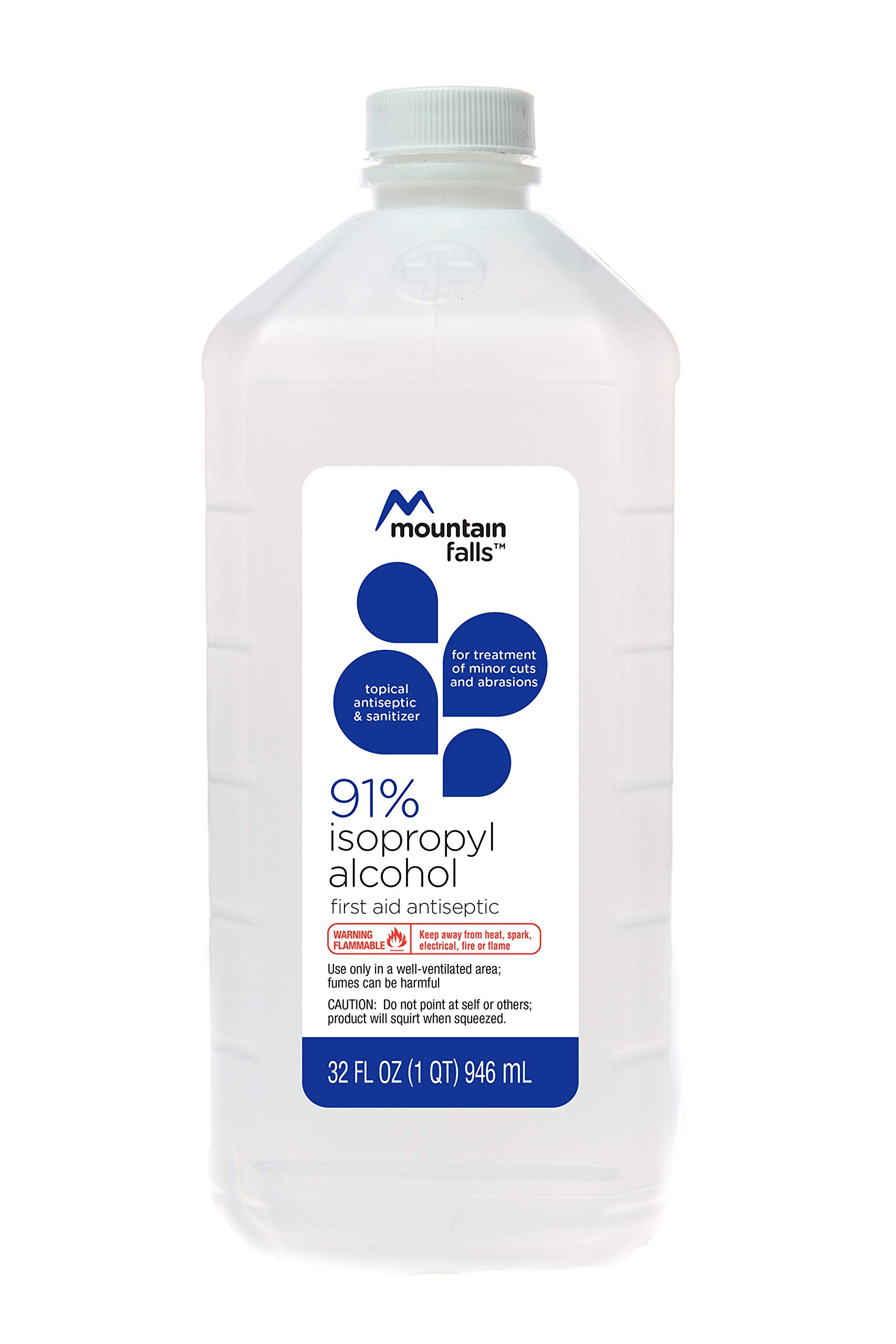 Mountain Falls 91% Isopropyl Alcohol First Aid Antiseptic for Treatment ...