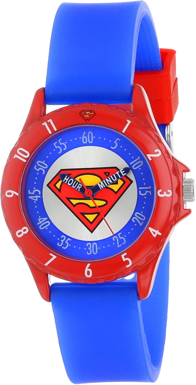 Superman Kids' SUP9010 Watch with Blue Rubber Band: Amazon.co.uk: Watches
