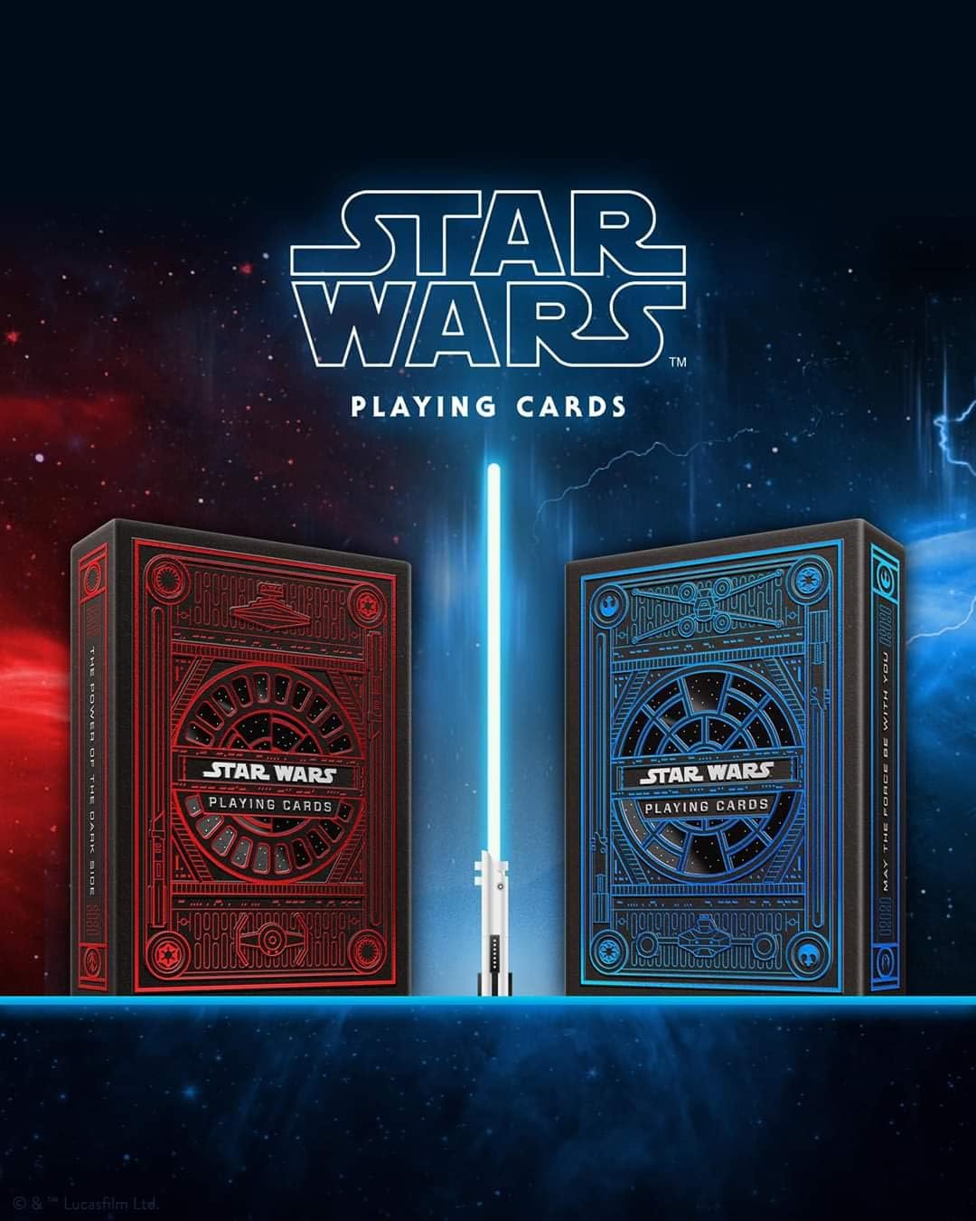 2 decks playing cards Star Wars (Red-Blu) by theory11 - BigaMart