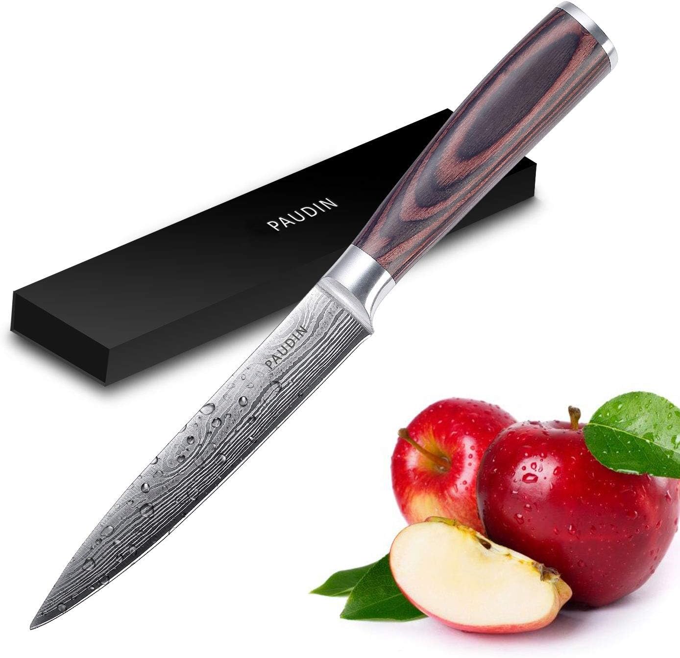 Utility Knife - PAUDIN Ultra Sharp Kitchen Knife 5 inch, Quality German ...