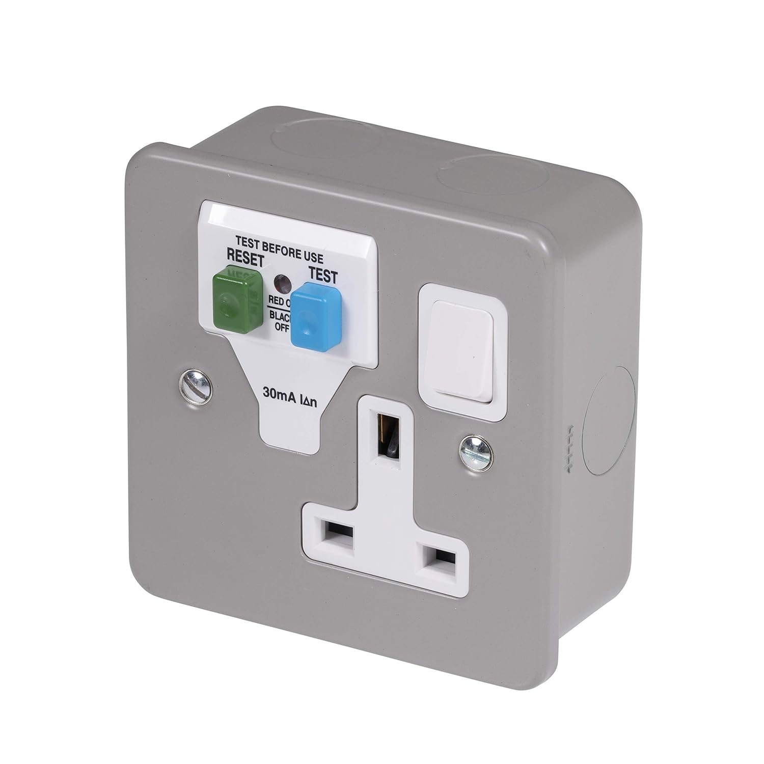Schneider Electric Exclusive Metal Clad – Switched Single RCD Socket ...
