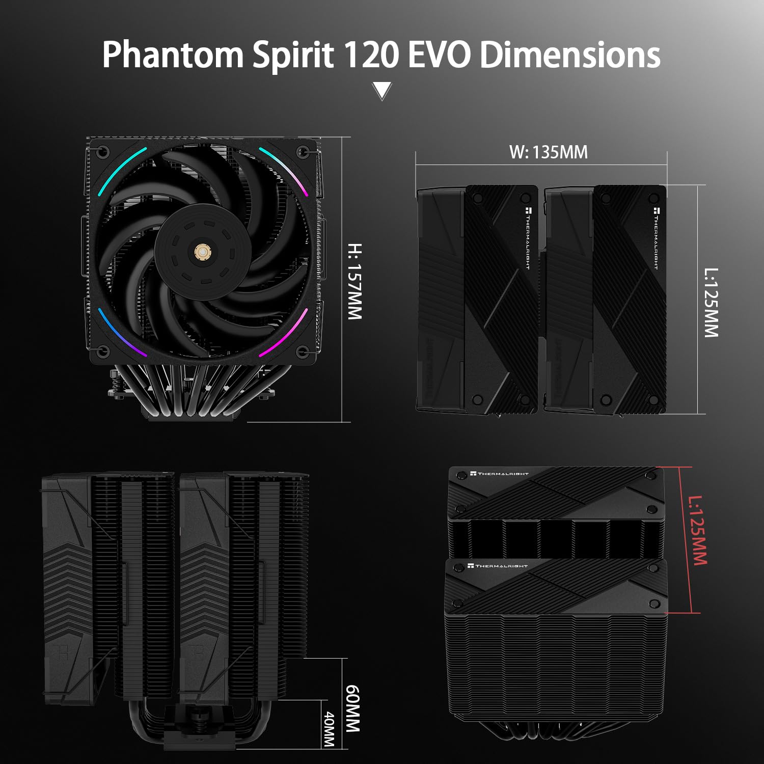 Mua Thermalright Phantom Spirit 120 EVO CPUクーラー、7×6mmヒートパイプCPUエアクーラー、デュアルPWMファンコンピューター冷却、2150RPM ...