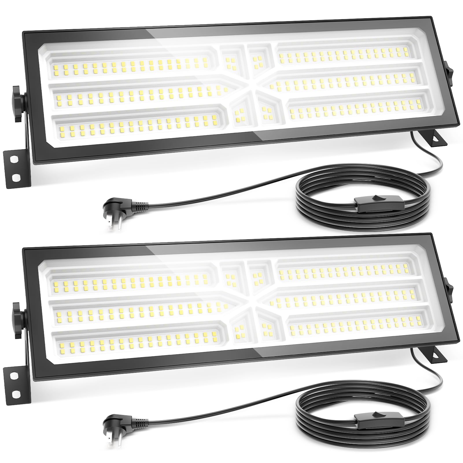 AGranTOP 2 Pack Linkable LED Shop Light - 100W 15000LM Aluminum Plug in ...