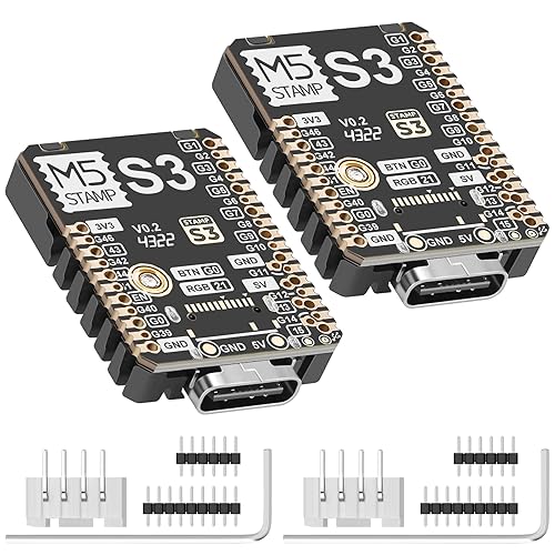 MakerFocus 2pcs M5STACK M5Stamp ESP32S3 Module ESP32-S3FN8 Programmable ...