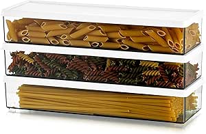 Amazon.com: Pasta Containers for Pantry, Large Spaghetti & Noodle ...