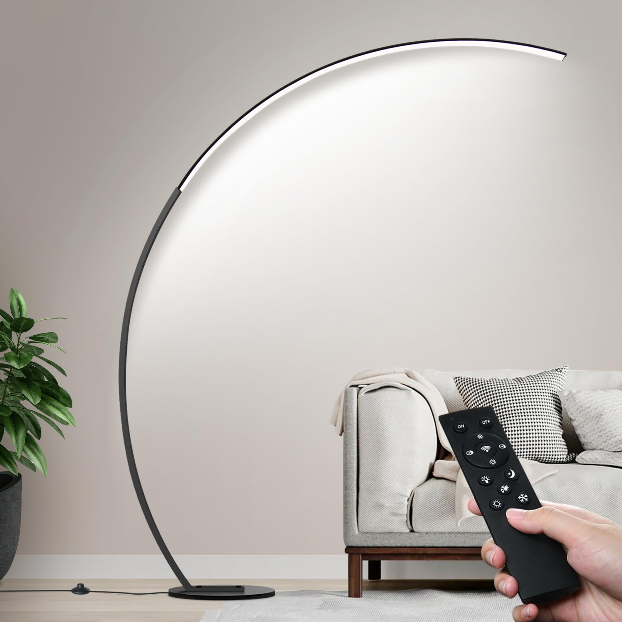 Dimmable LED Floor Lamp with 3 Color Temperatures, Ultra Bright 2000LM ...