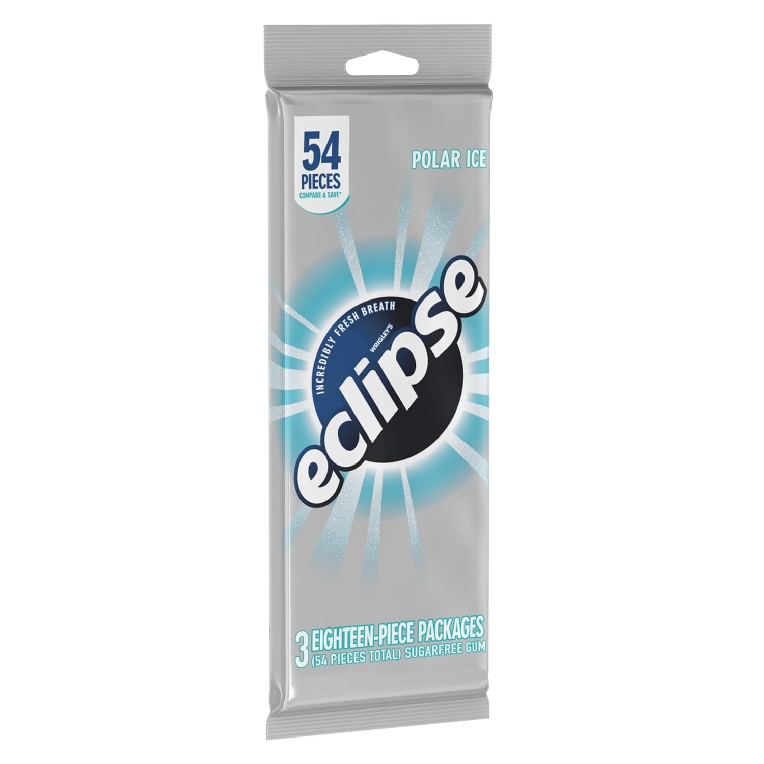 Eclipse Gum Polar Ice Sugarfree Chewing Gum, multipack, 18 Count (Pack ...