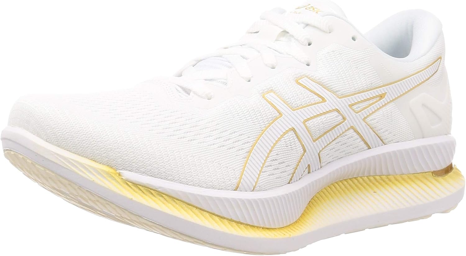 Buy ASICS White/Pure Gold Running Shoes - 9.5 UK (44.5 EU) (10.5 US ...