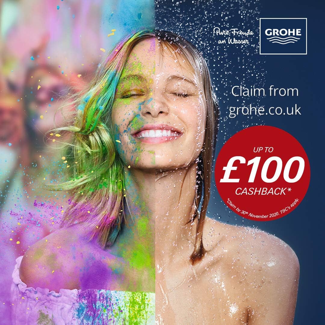 GROHE 34706000 Cube Grohtherm Smart Control Perfect Set with Rain ...