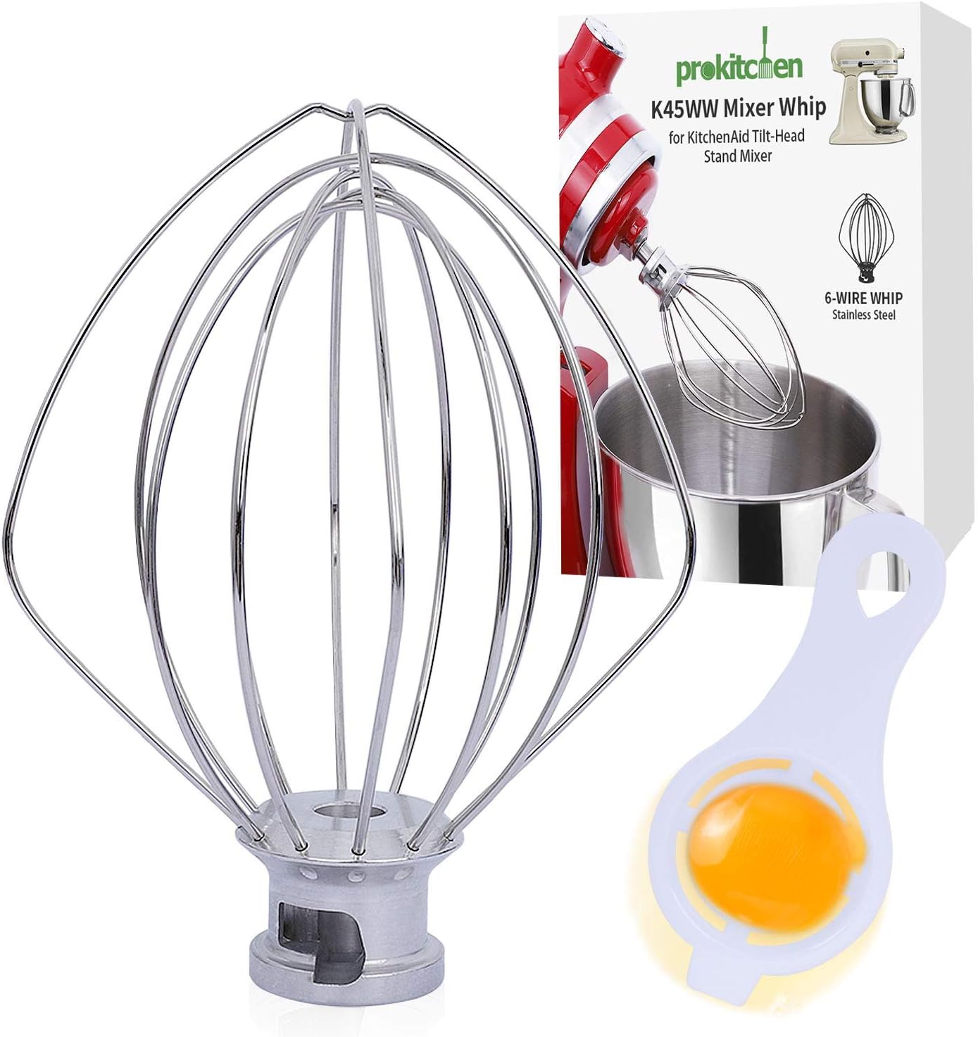 PROKITCHEN K45WW Mixer Whip Compatible With KitchenAid Tilt-Head Stand ...