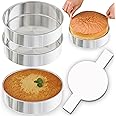 Amazon.com: 7 Inch Round Cake Pans Set of 3, Nonstick Stainless Steel ...