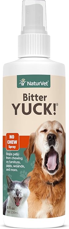 NaturVet Bitter Yuck! No Chew Spray for Dogs and Cats, 8 oz Liquid ...