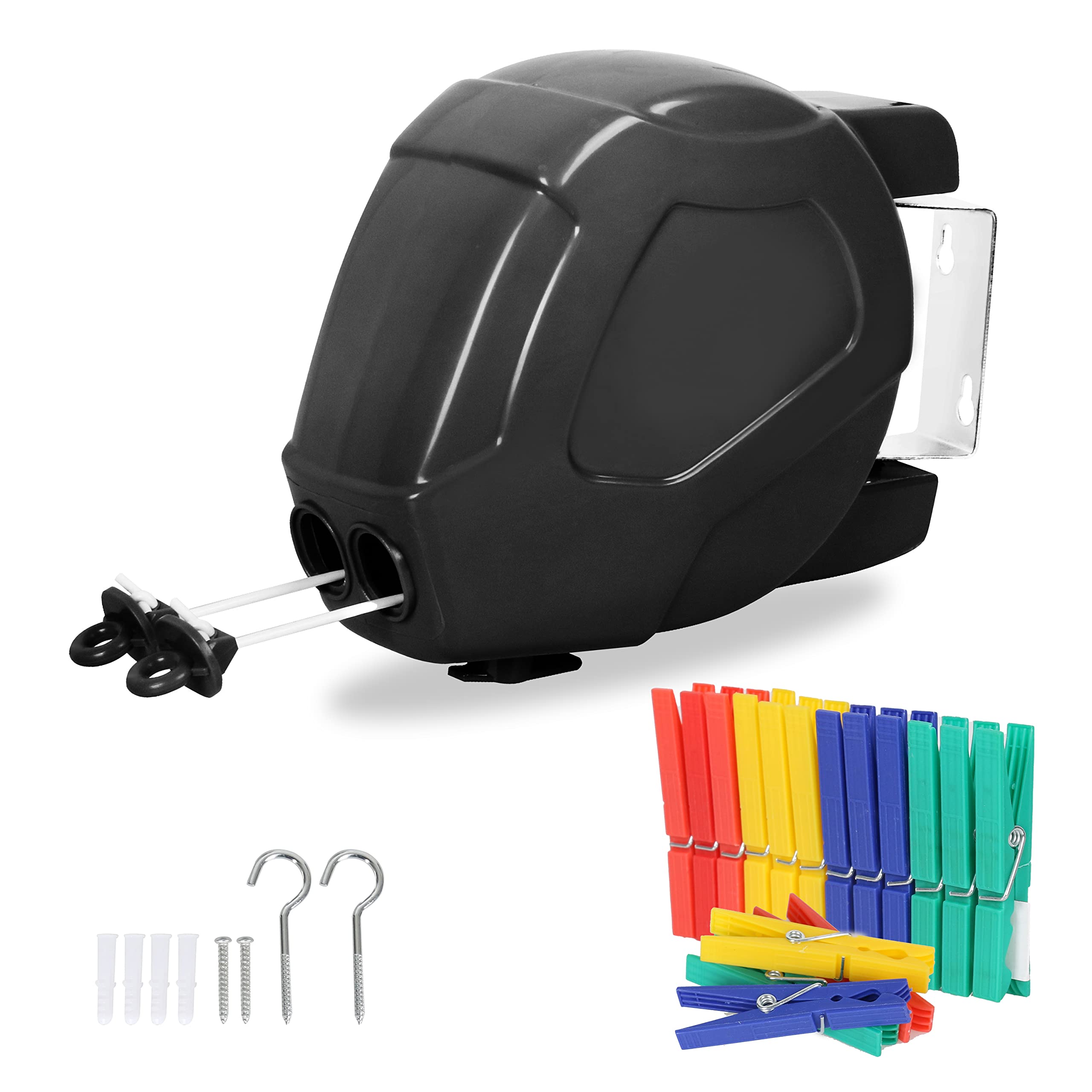 Mua 2x49 Feet Heavy Duty Retractable Clothesline, ZOES HOMEWARE Outdoor ...