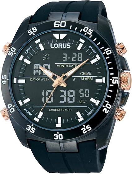 Lorus Men's Analogue Quartz Watch with Rubber Strap – RW615AX9: Amazon ...
