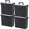 Amazon.com: IRIS USA File Box Slim with Lid File Organizer for Letter ...