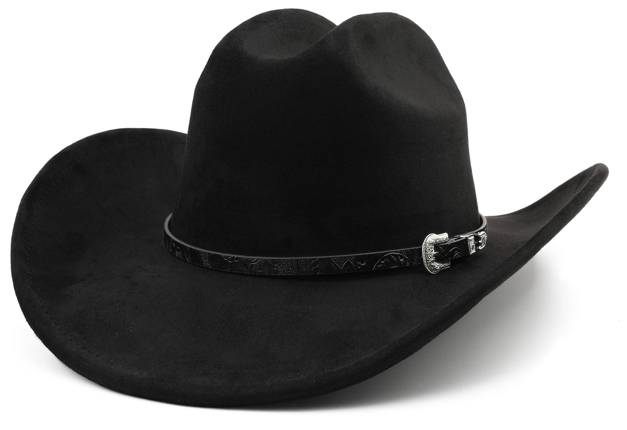 Melesh Big Cowboy Hat for Women Men Wide Brim Cowgirls Beach Cattleman ...