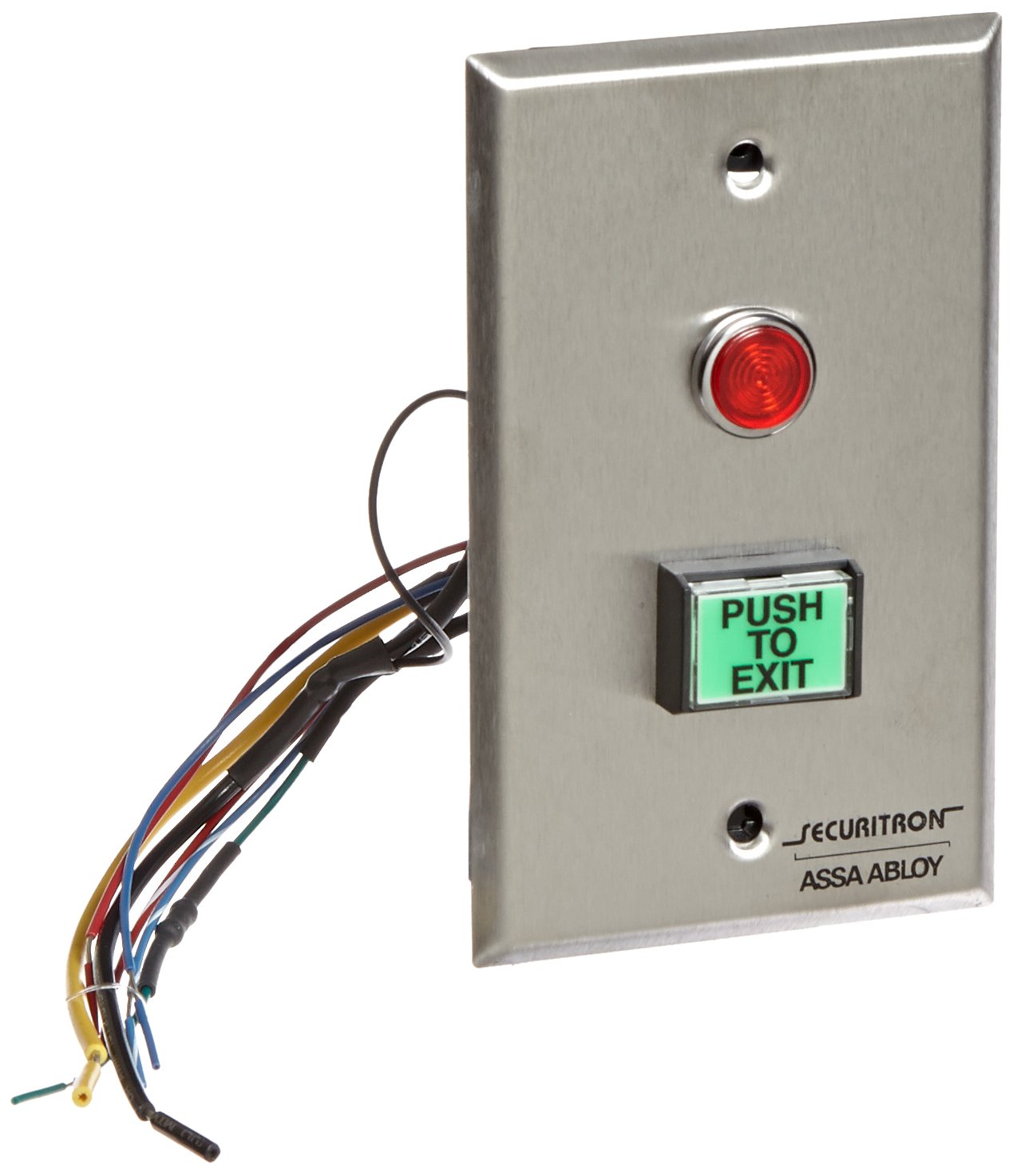 Securitron Momentary Rectangle Push Button, DPST, Illuminated ...