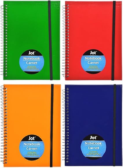 Amazon.com : Jot Hard Cover Spiral Mini Notebook Carnet 5'x7' 80 ruled ...