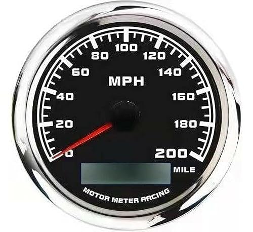 MOTOR METER RACING W Pro 85mm 3-3/8" GPS Speedometer Digital Odometer ...