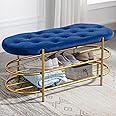 Amazon.com: TRIPLE TREE Entryway Cushioned Bench with Shoe Storage Rack ...