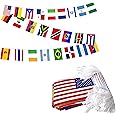 Amazon.com: LUSEOAN 224 Different Countries International String Flags ...