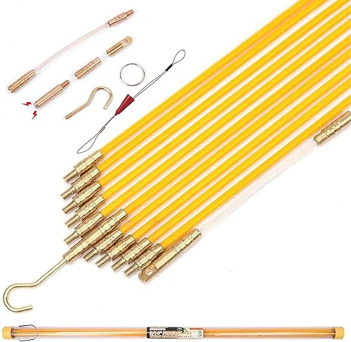 11' Fiberglass Running Wire Cable Coaxial Electrical Fish Tape Pull ...