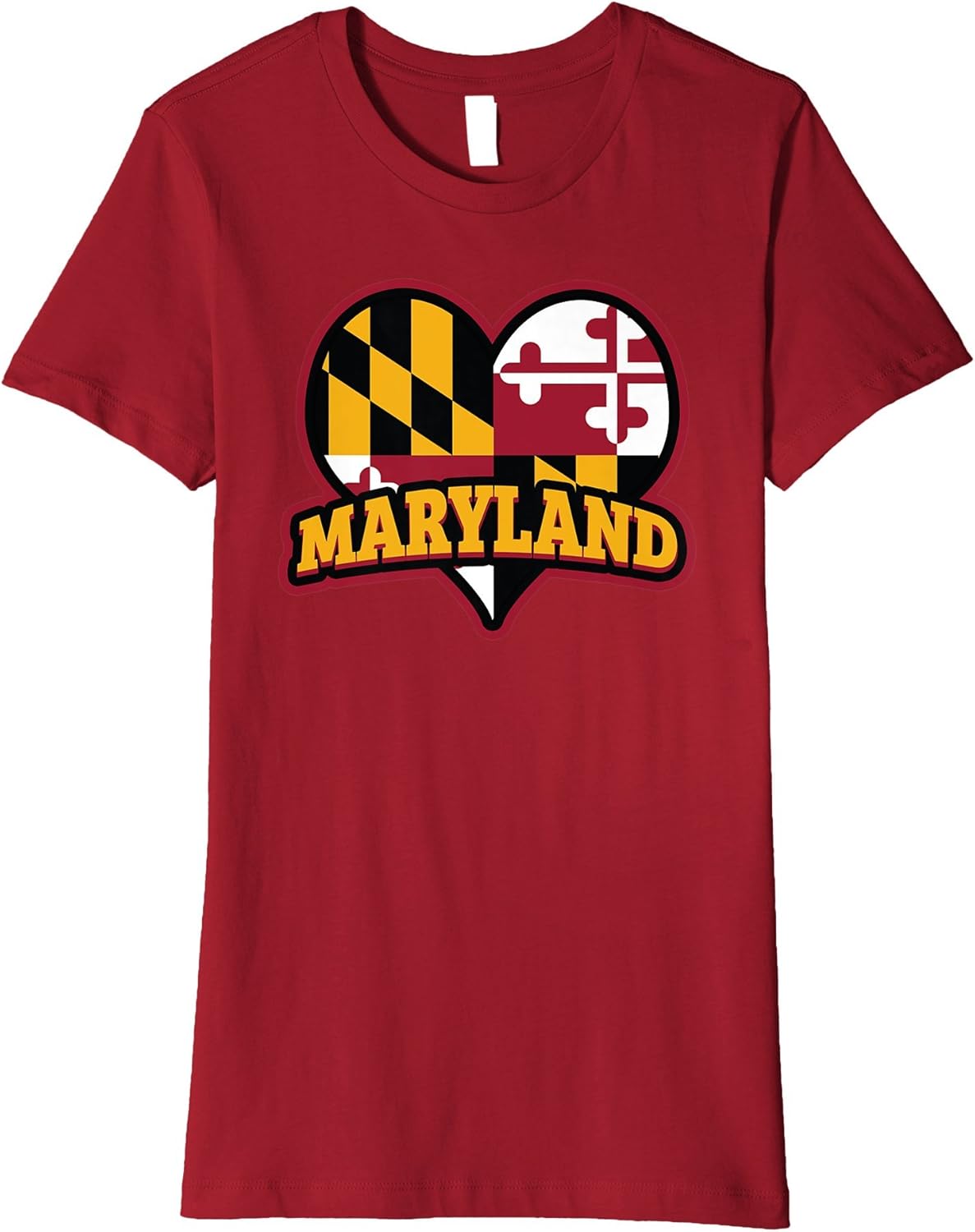 Amazon.com: I Love (Heart) Maryland State Flag Premium T-shirt: Clothing