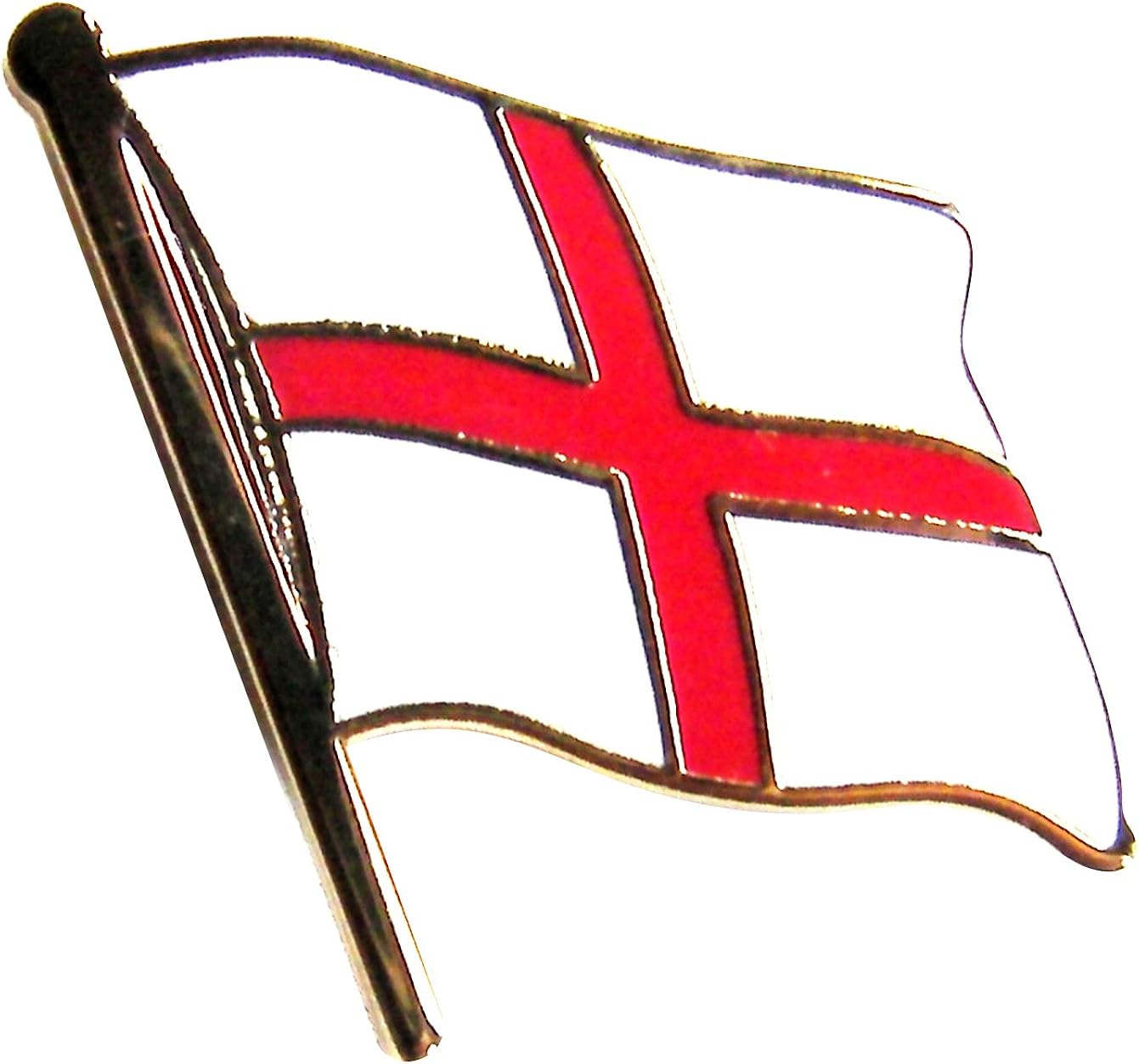 CROSS OF ST GEORGE FLAG ENGLAND LAPEL BADGE - Patriotic Enamel/Metal ...