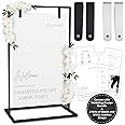 Amazon.com: Black Wedding Easel Stand for Sign Board, 50x30x20 Welcome ...