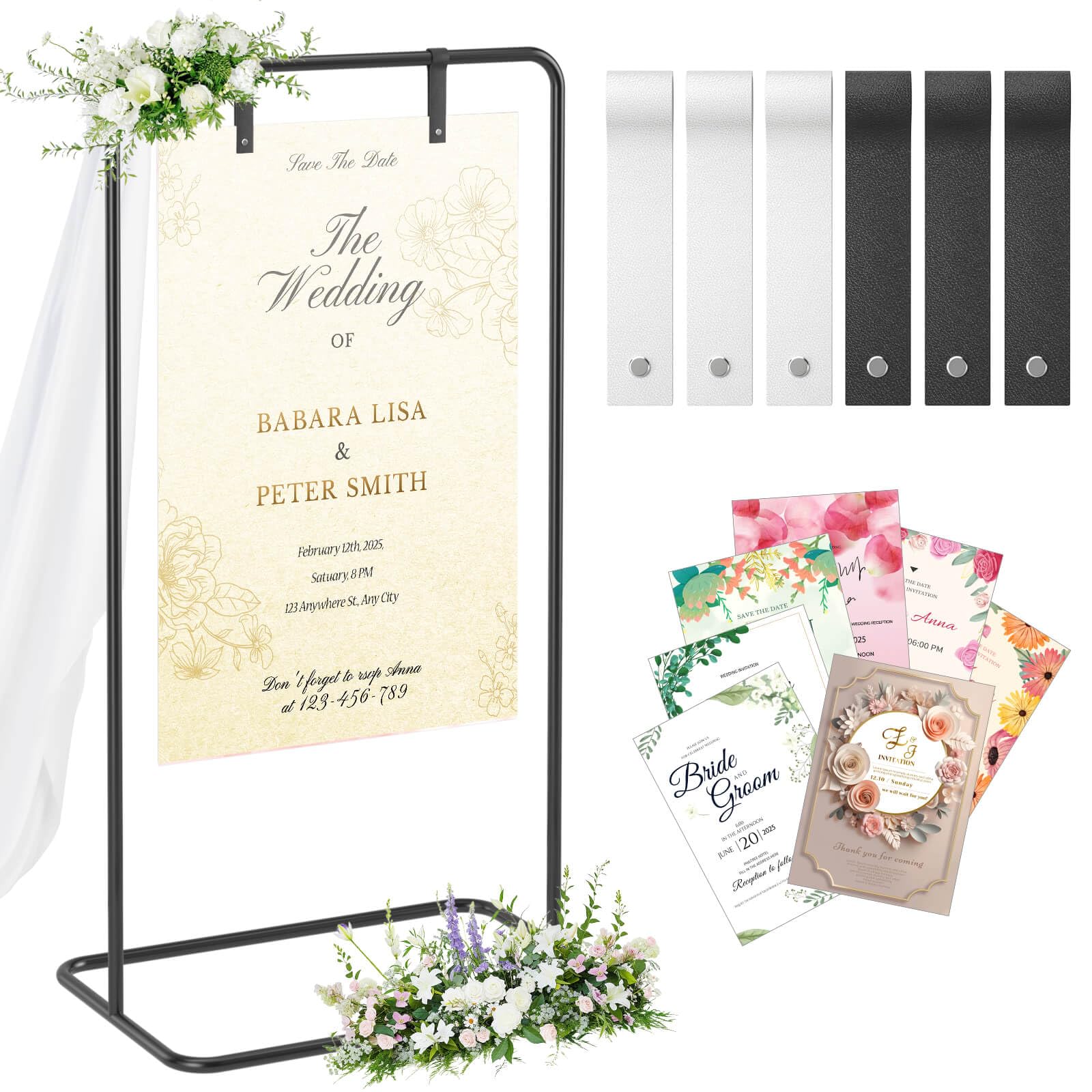 Wedding Welcome Sign Stand,Adjustable Welcome to Our Wedding Sign ...