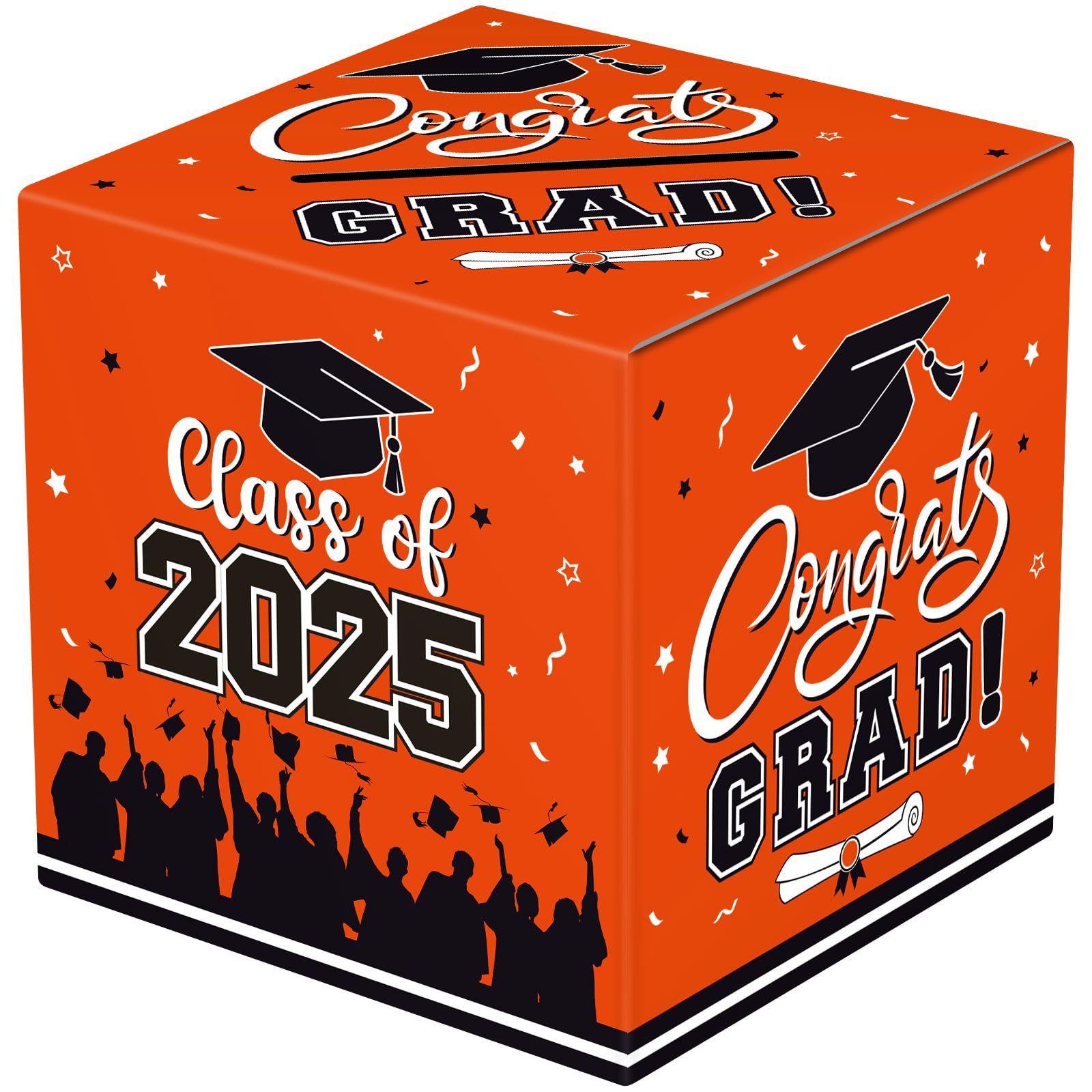 Graduation Card Box 2025 - Congrats Grad Card Boxes Holder, Orange ...