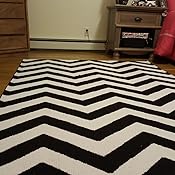 Amazon.com: Garland Rug Large Chevron Area Rug, 5 by 7-Feet, Teal/White ...
