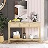 LAZZO Rattan Console Table Boho Entryway Table Narrow Long Sofa Table ...